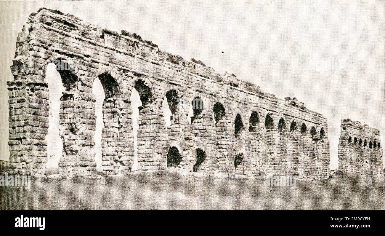 Destruction Of The Roman Aqueducts By The Goths & The Vandals Stock ...