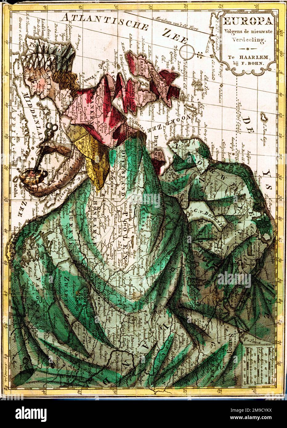 Cartoon Map Of Europe Stock Photo - Alamy