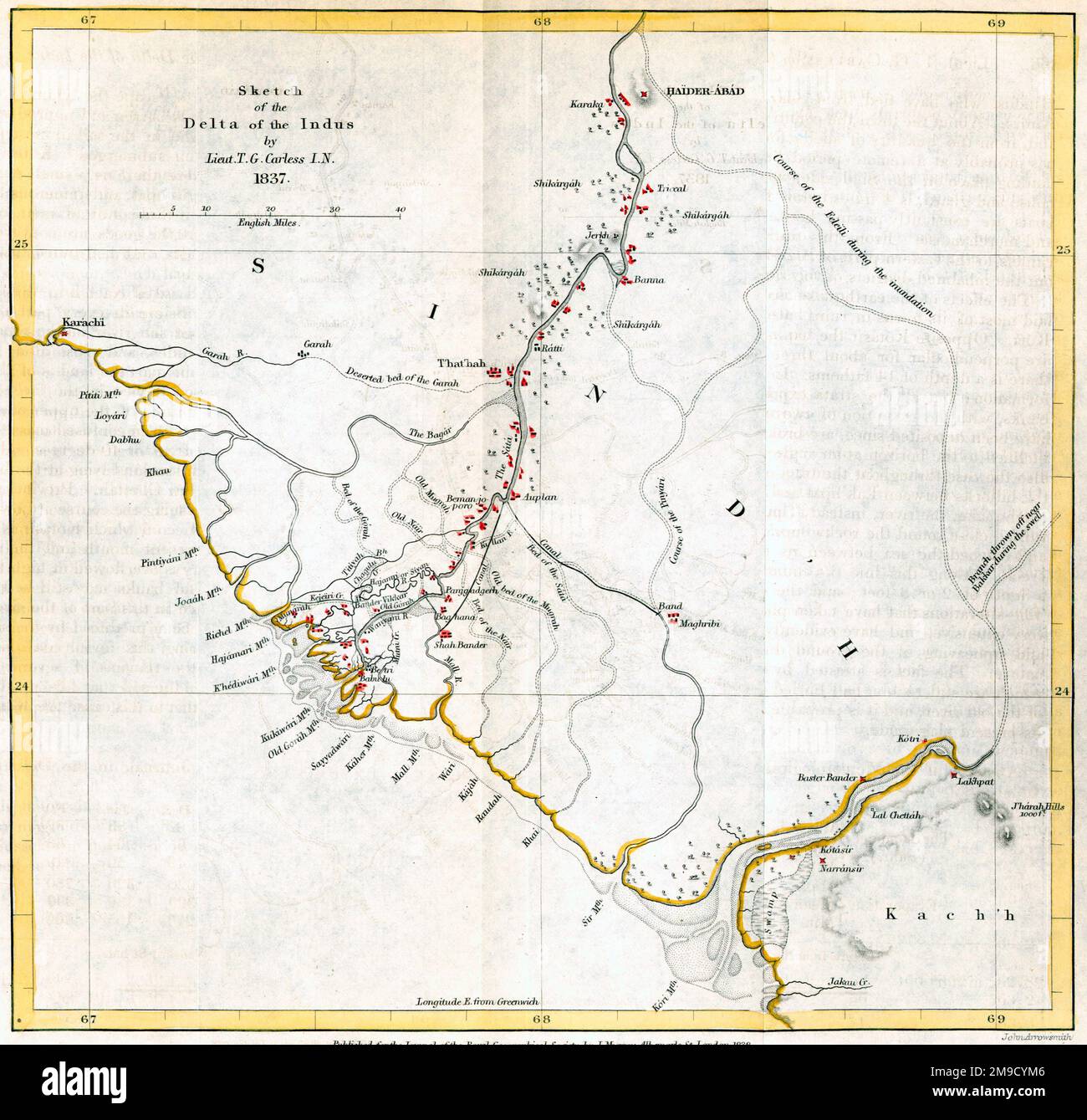 Indus River Delta Map