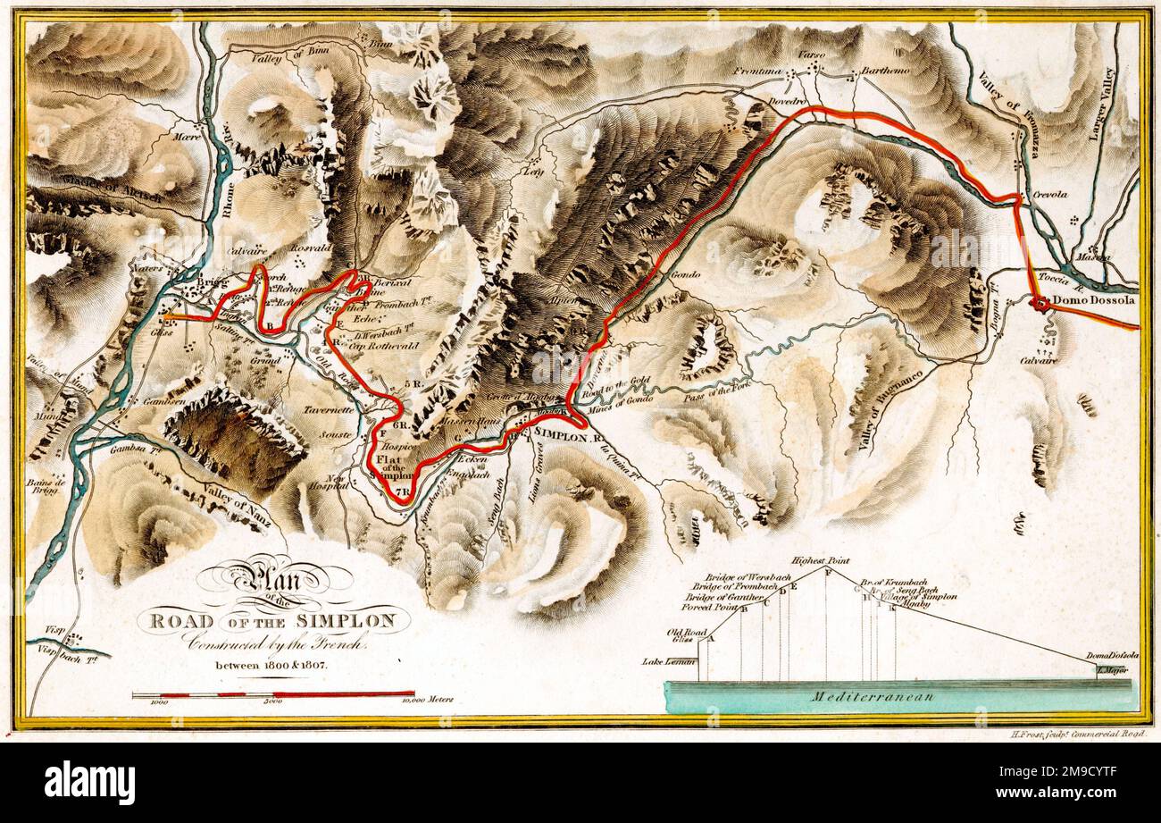 Road Of The Simplon Pass Stock Photo - Alamy