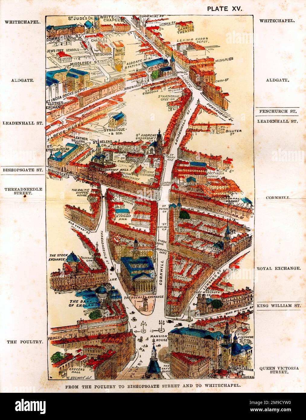 From The Poultry To Bishopsgate Street & White Chapel - London Stock ...