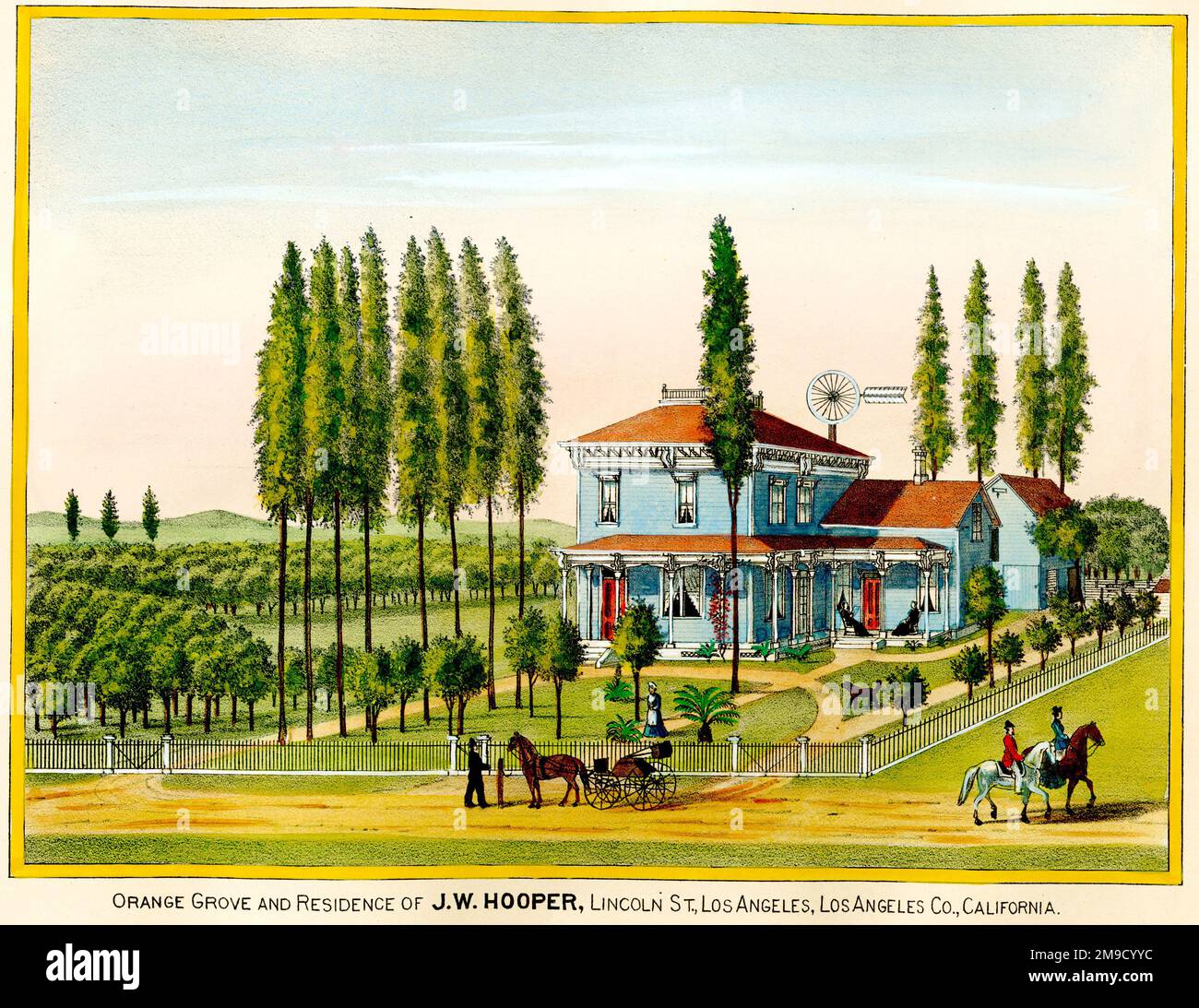 Los Angeles, California - House On Orange Grove Stock Photo - Alamy