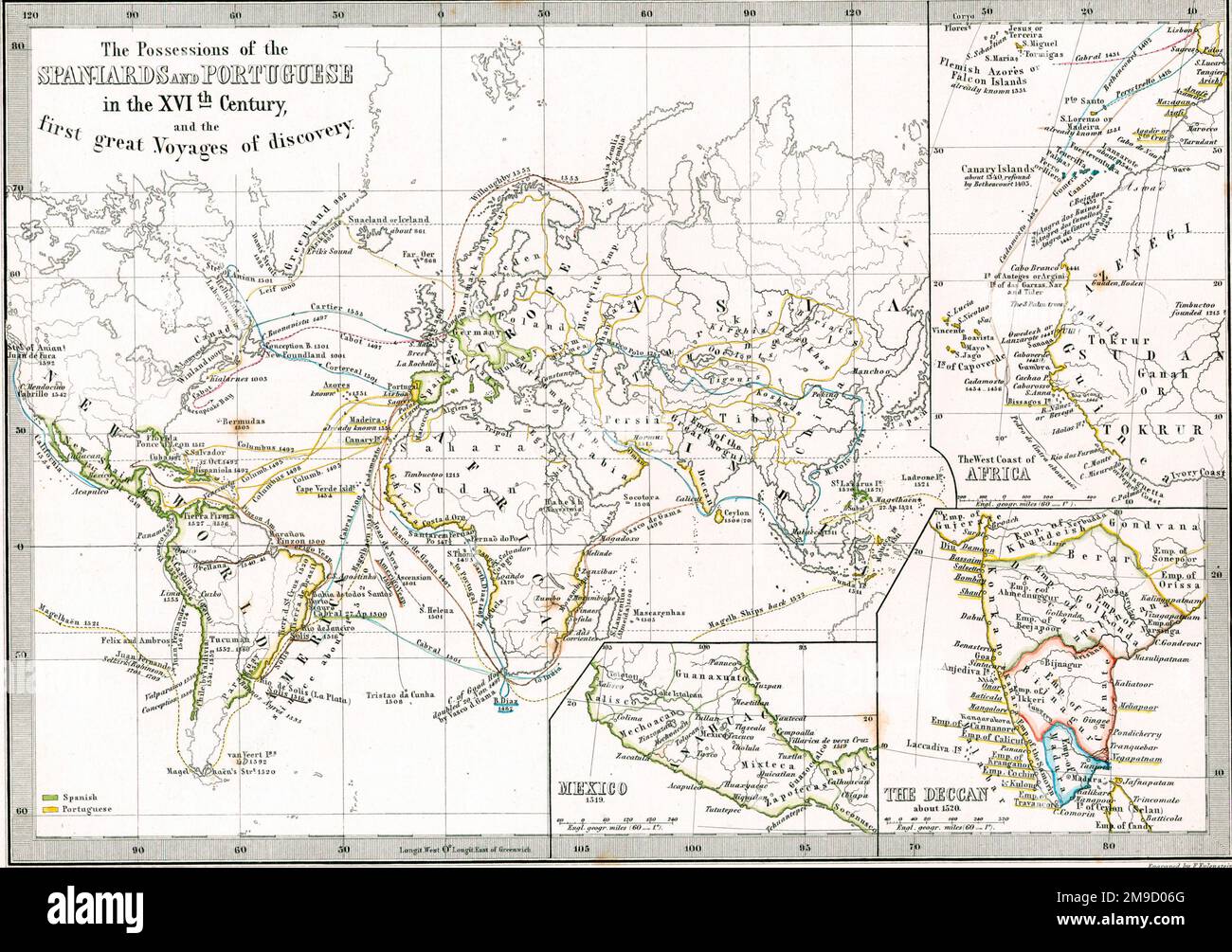 Routes Of The Explorers Stock Photo - Alamy