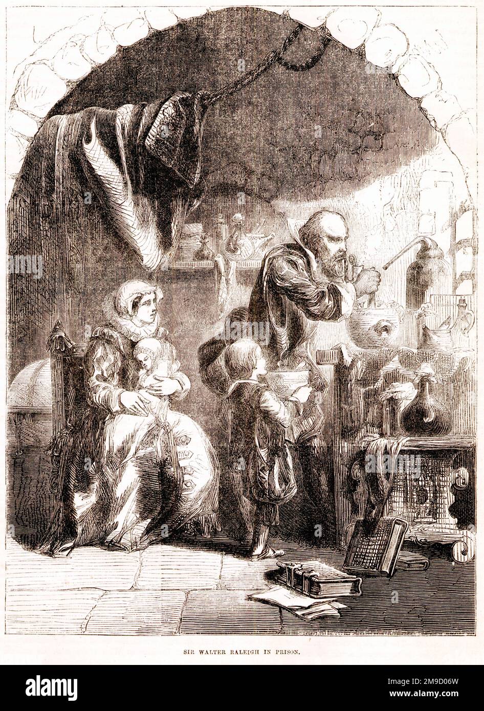 Tower Of London - Sir Walter Raleigh In Prison Stock Photo - Alamy