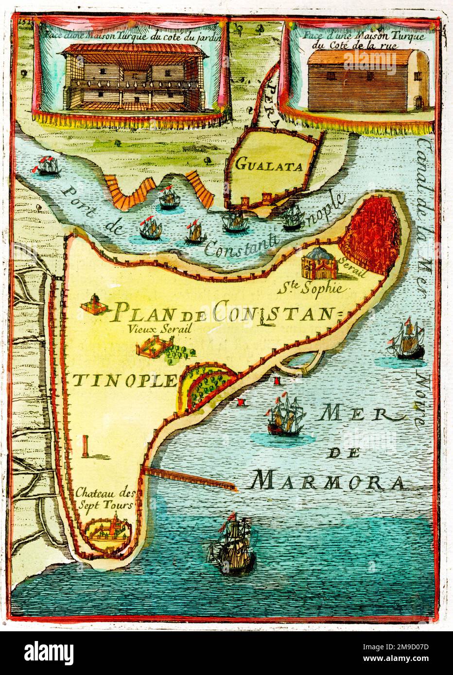 Plan Of Constantinople Stock Photo - Alamy