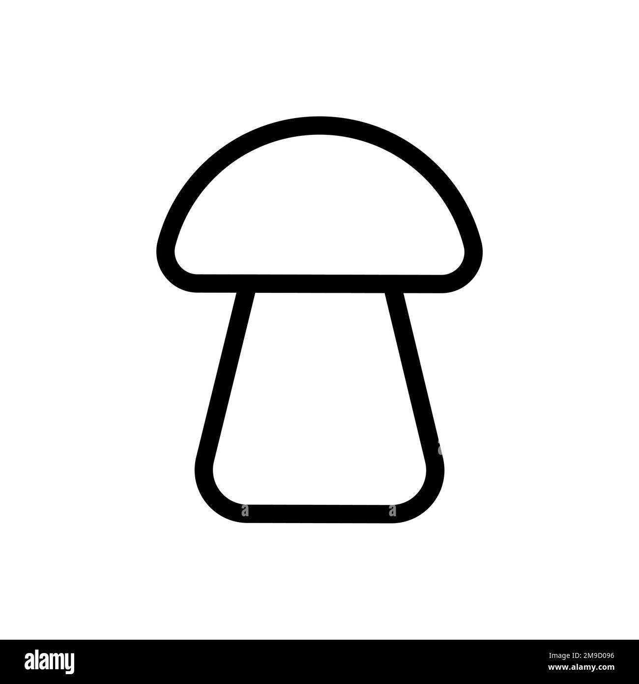 Mushroom line icon isolated on white background. Black flat thin icon ...