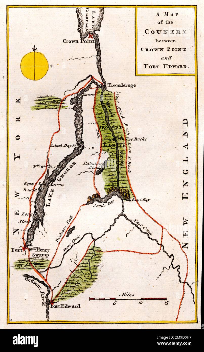 Country Between Crown Point & Fort Edward Stock Photo - Alamy