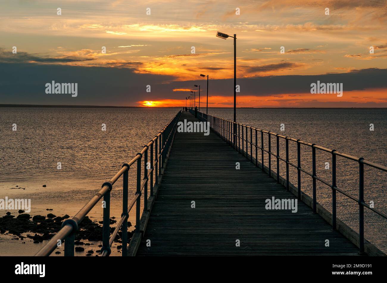 Sunset at the Jetty, Ceduna, South Australia, Australia Stock Photo - Alamy