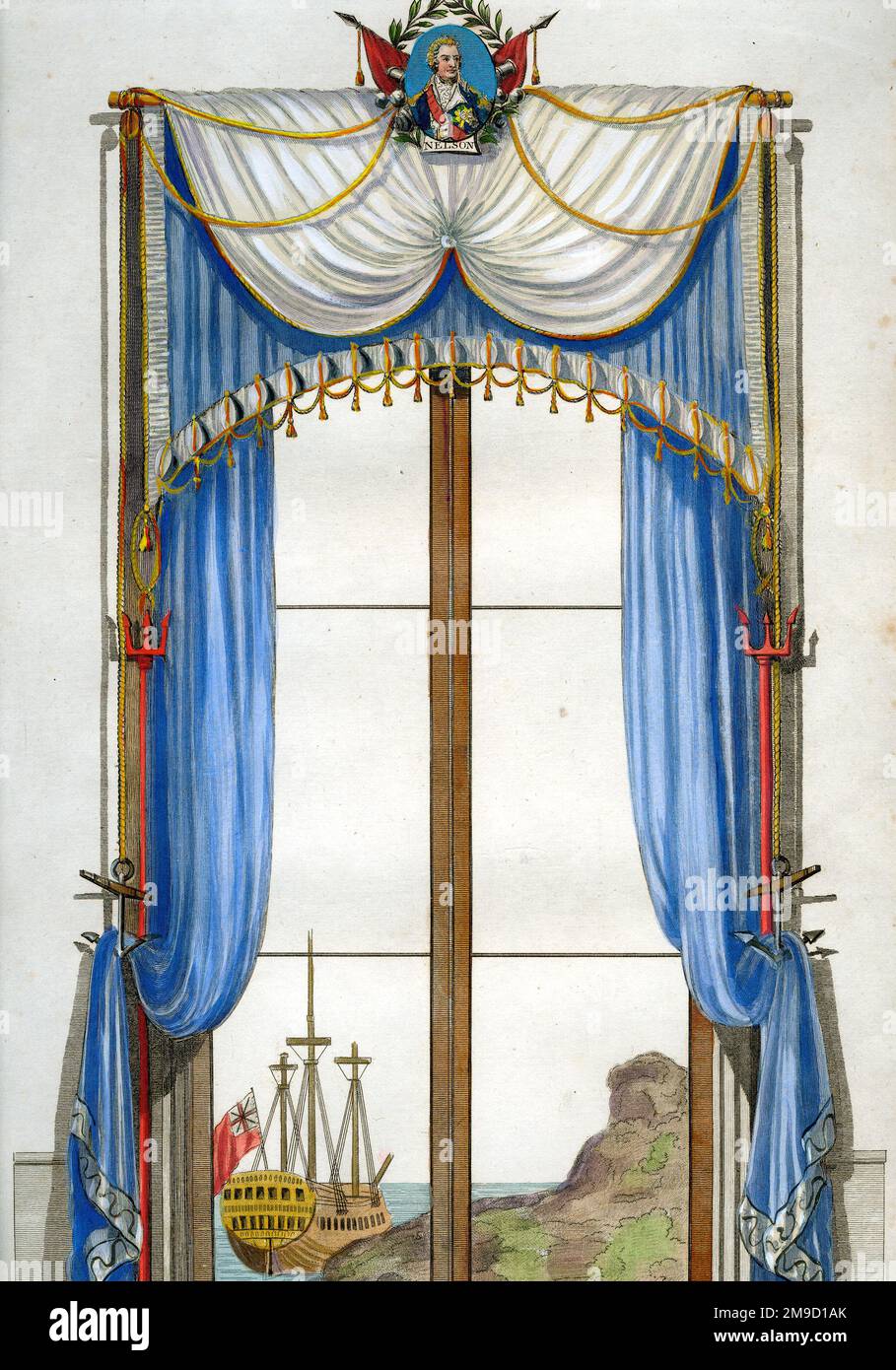 Curtains - Sheraton - Nelson Design Stock Photo - Alamy