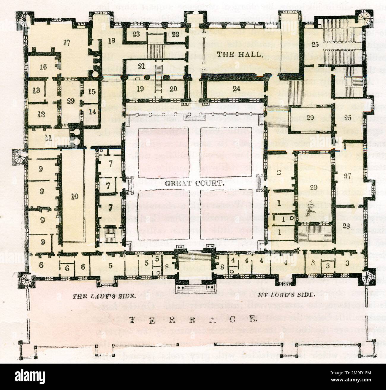 Plan Of Buckhurst House, Sussex Stock Photo - Alamy