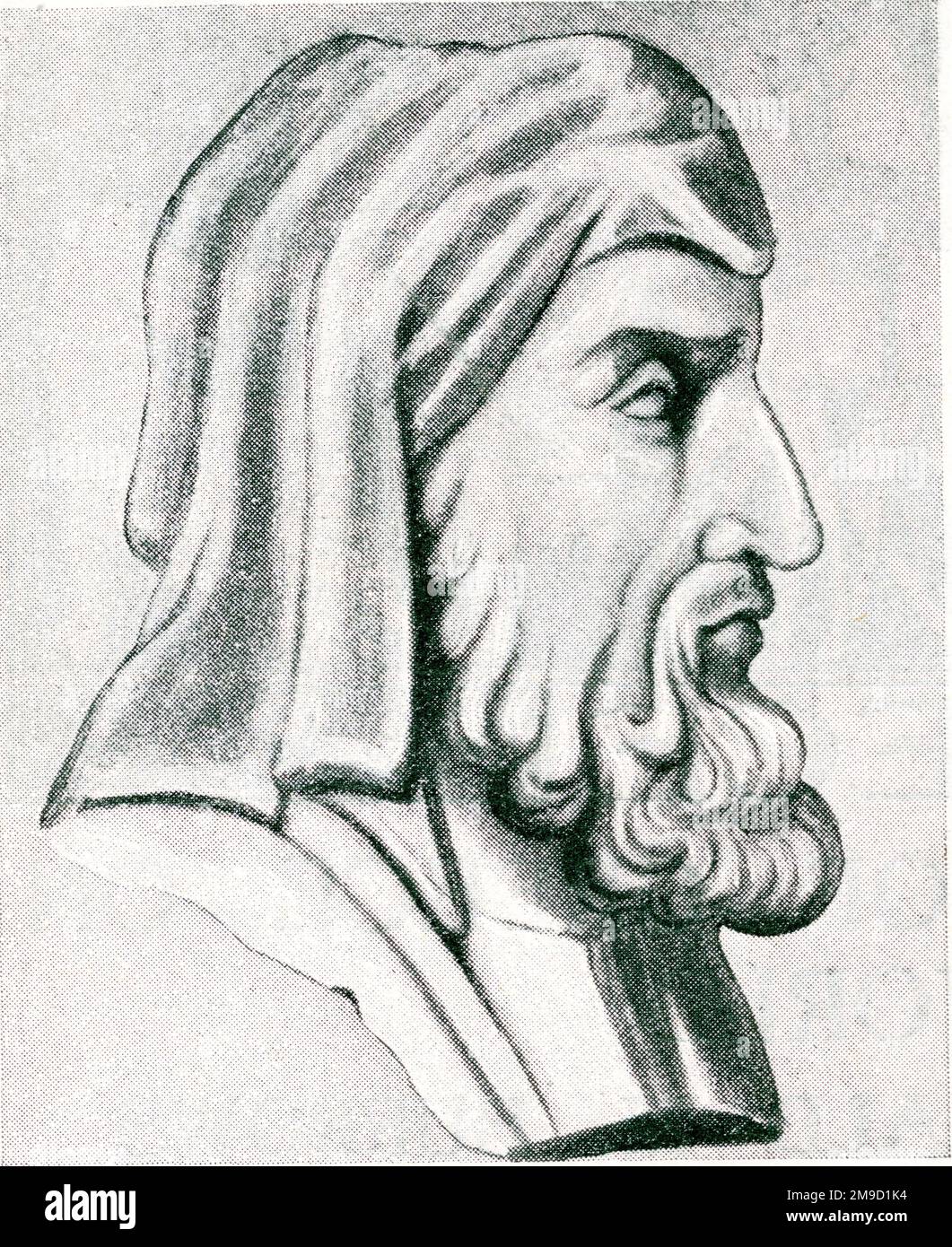 Plutarch - Greek Bust Stock Photo - Alamy