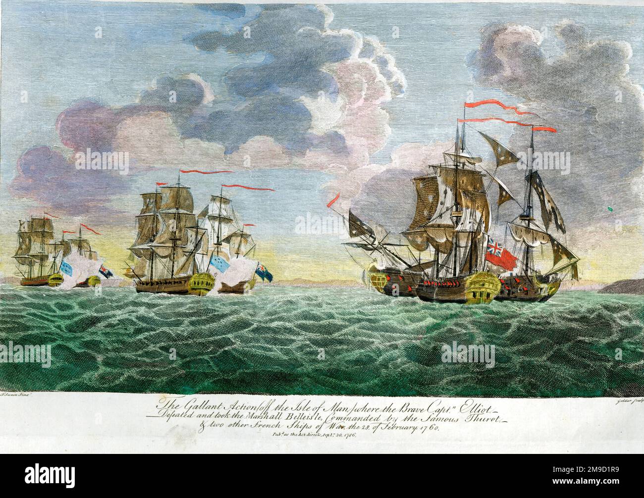 Battle Off Isle Of Man Capt Elliot Defeated Marshall Belleisle (Com ...