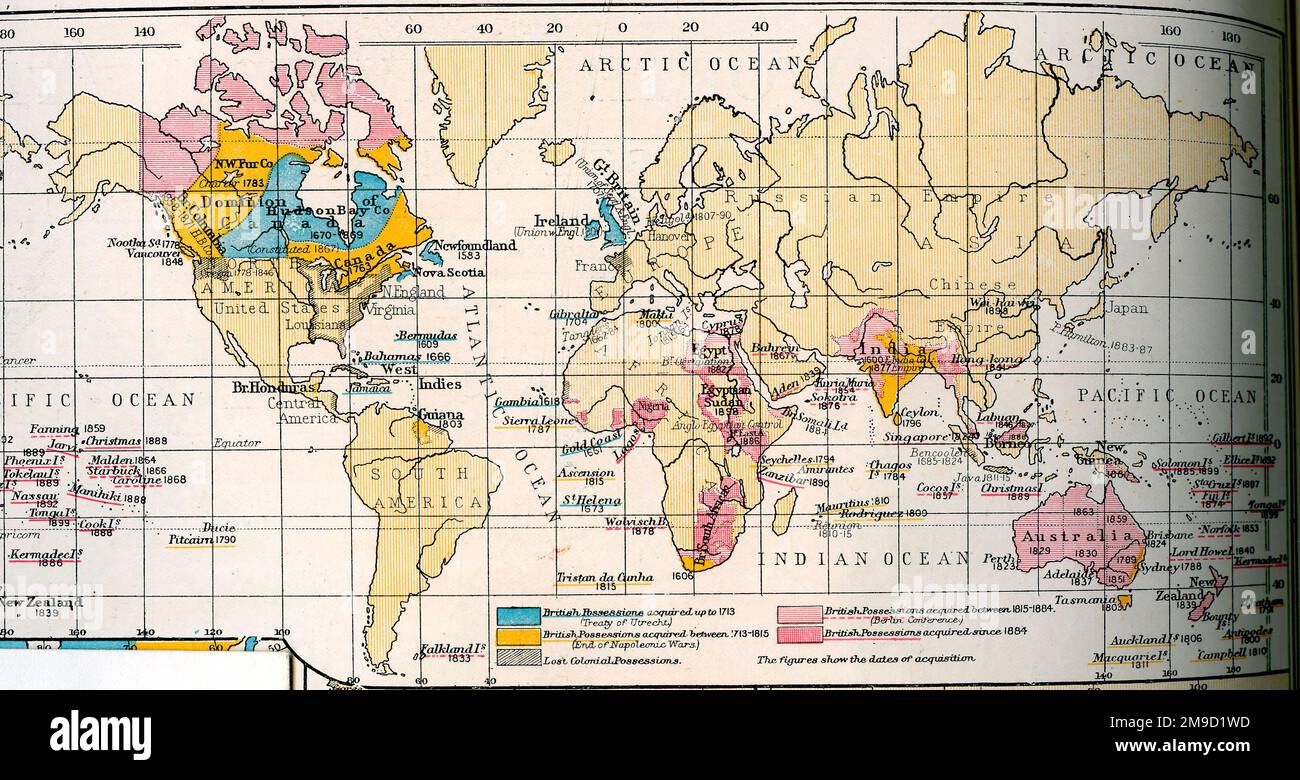 British Possessions At Home & Abroad - Growth Of The British Empire ...