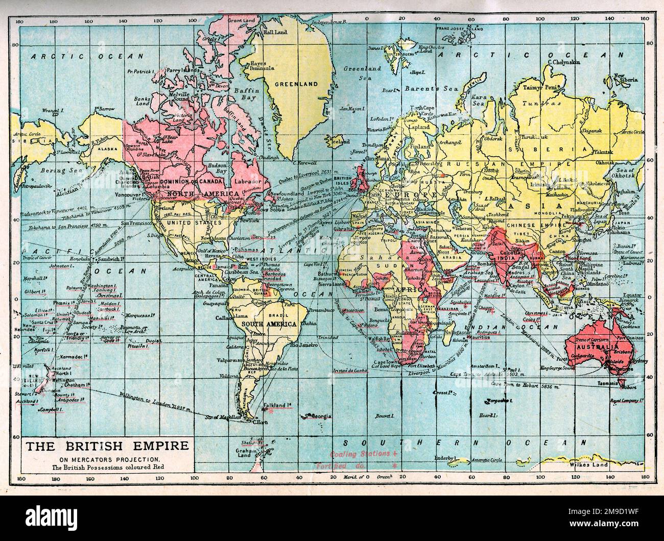 British empire map 19th century hi-res stock photography and images - Alamy