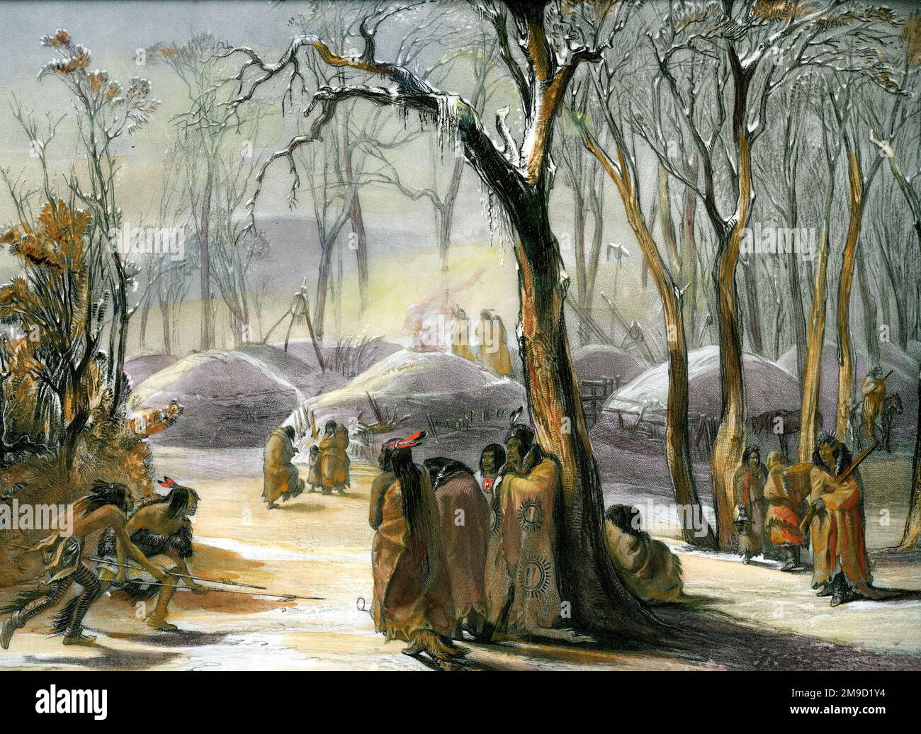 Indian - Winter Village Des Mennitarris Stock Photo - Alamy