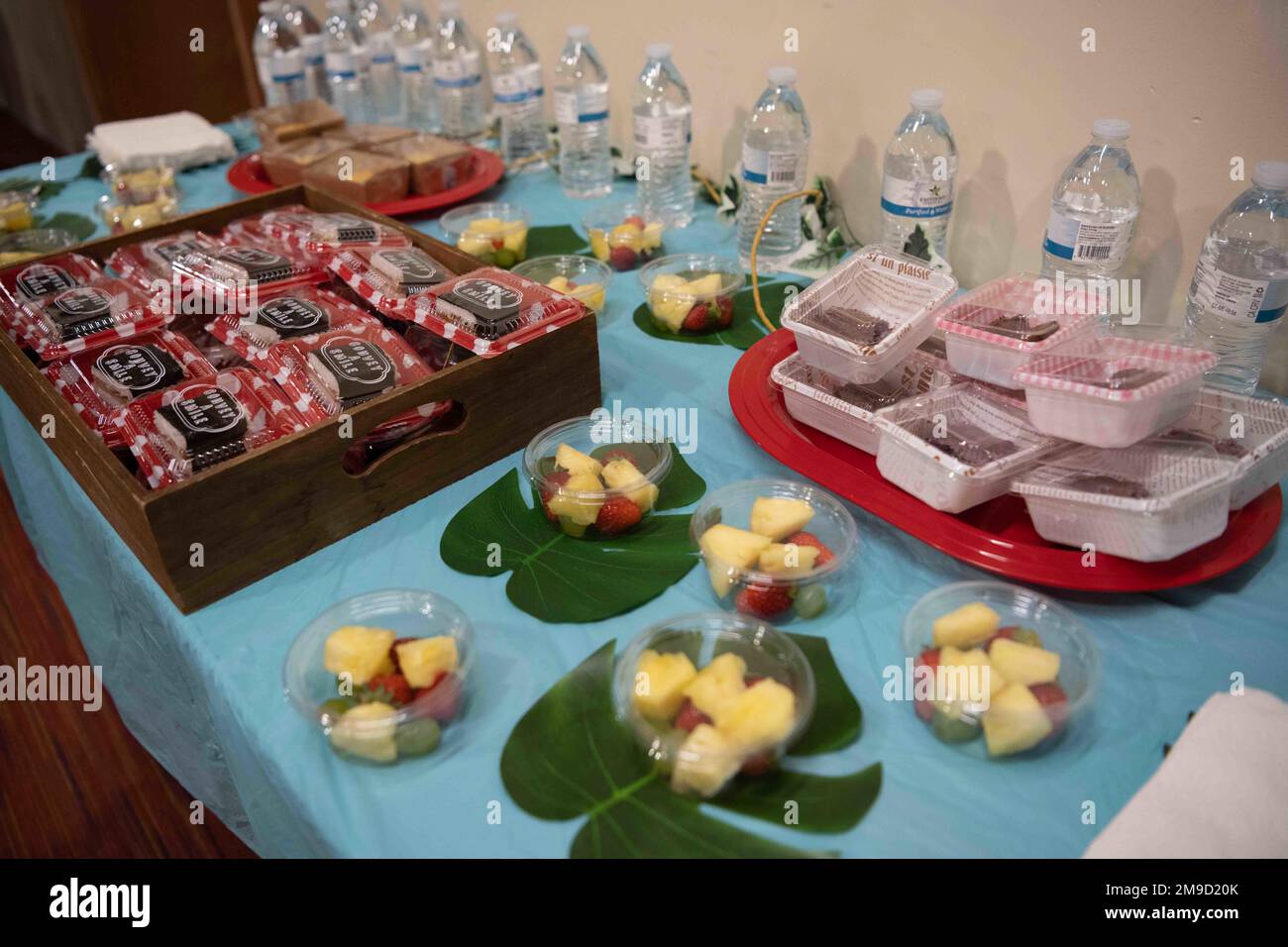 An assortment of food is laid out for the Asian American Pacific ...
