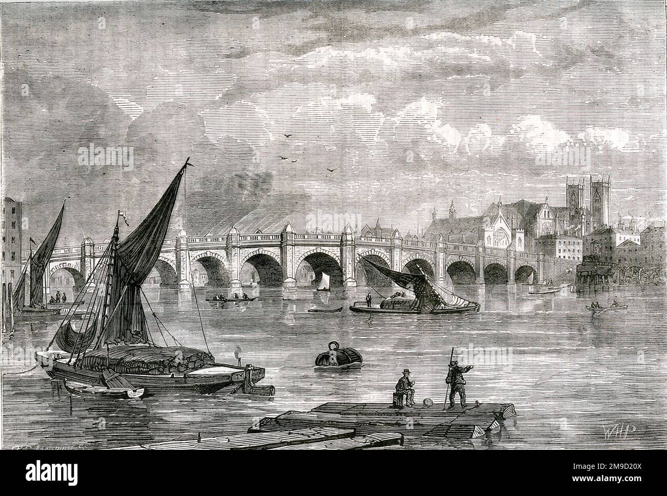 Old Westminster Bridge Stock Photo - Alamy