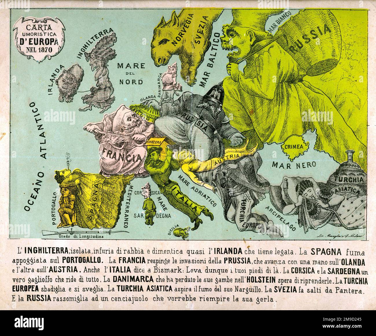 Cartoon map europe hi-res stock photography and images - Alamy