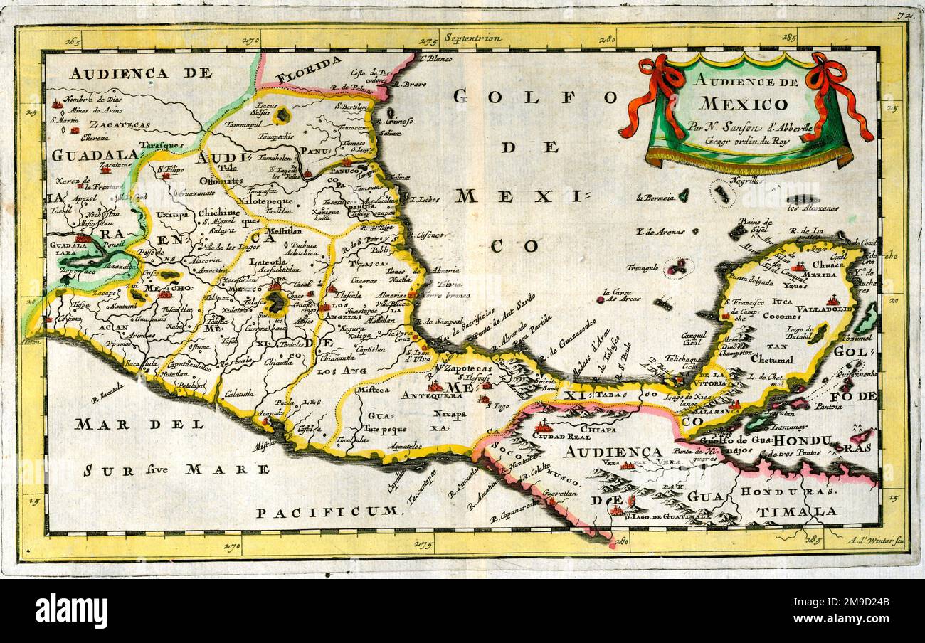 17th century engraving of mexico hi-res stock photography and images ...