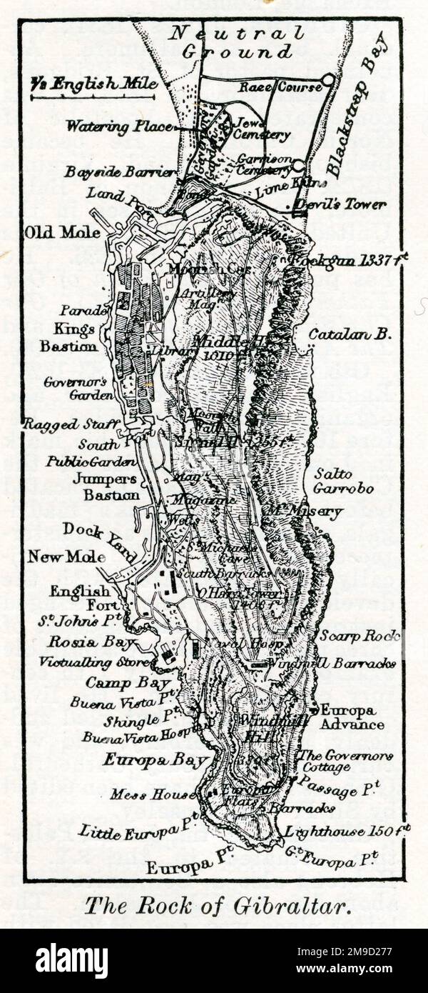 Gibraltar map hi-res stock photography and images - Alamy