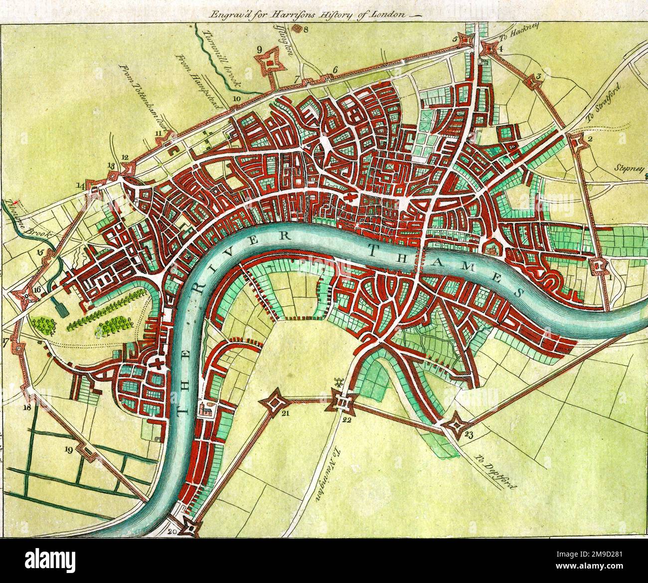 London - Plan Fortified By Order Of Parliament Stock Photo - Alamy