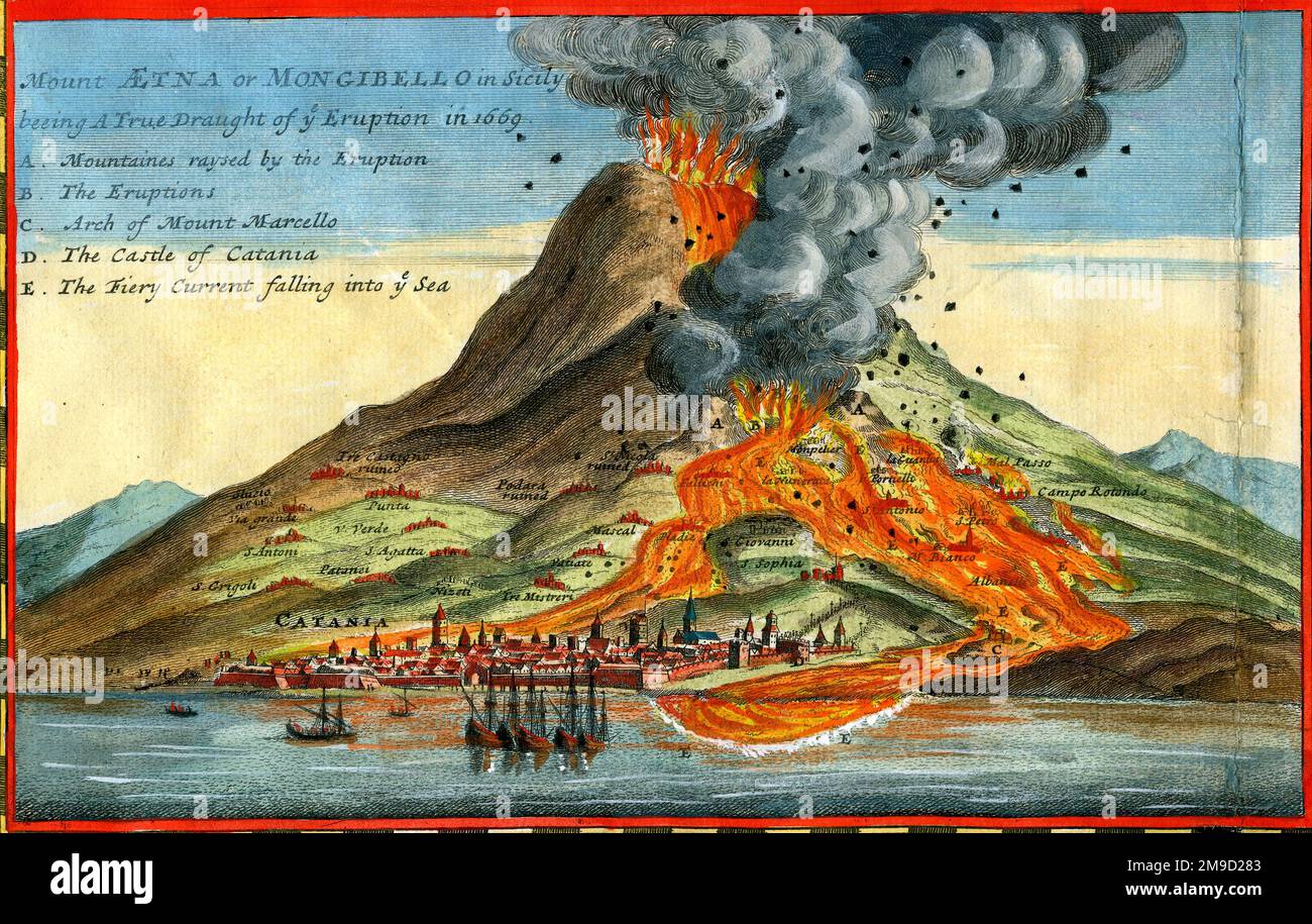 Mount Aetna Or Mongibello In Sicily Stock Photo - Alamy