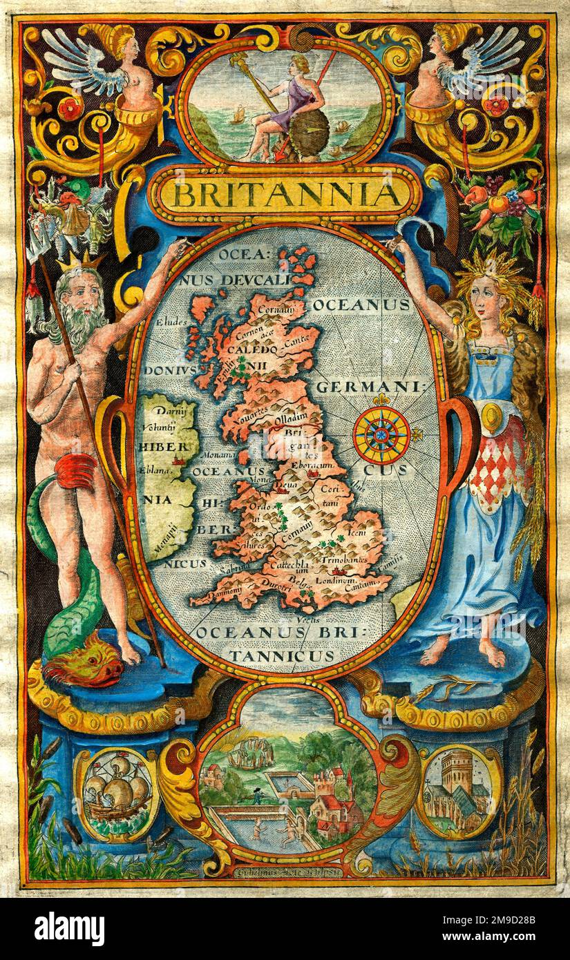 Frontispiece - Map Of Great Britain Stock Photo - Alamy