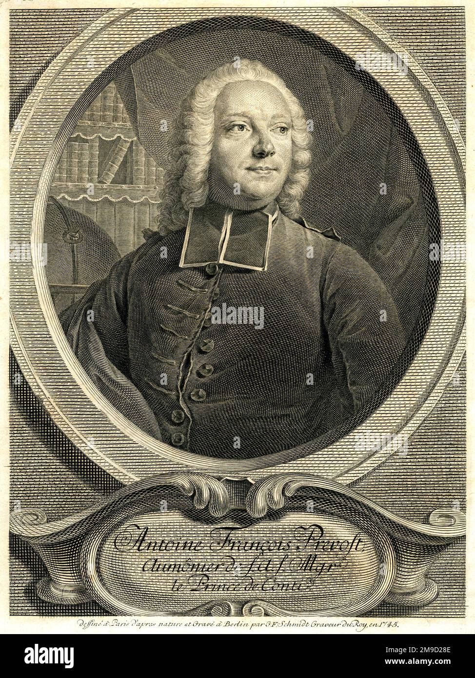 Portrait Of Antoine Prevost (Mapmaker Stock Photo - Alamy