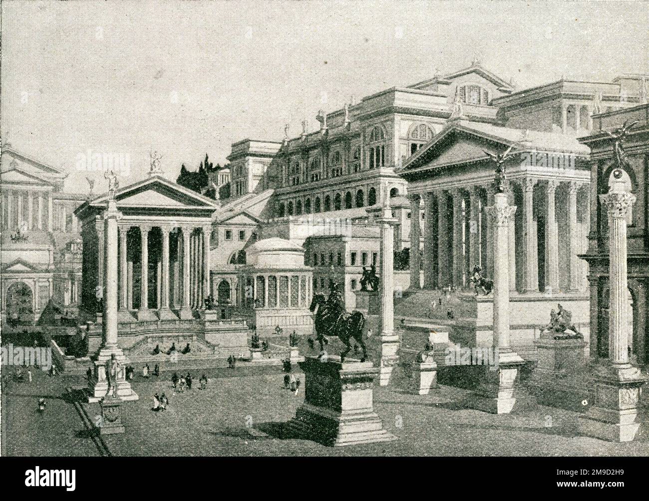 The Roman Forum - Reconstructed Stock Photo - Alamy
