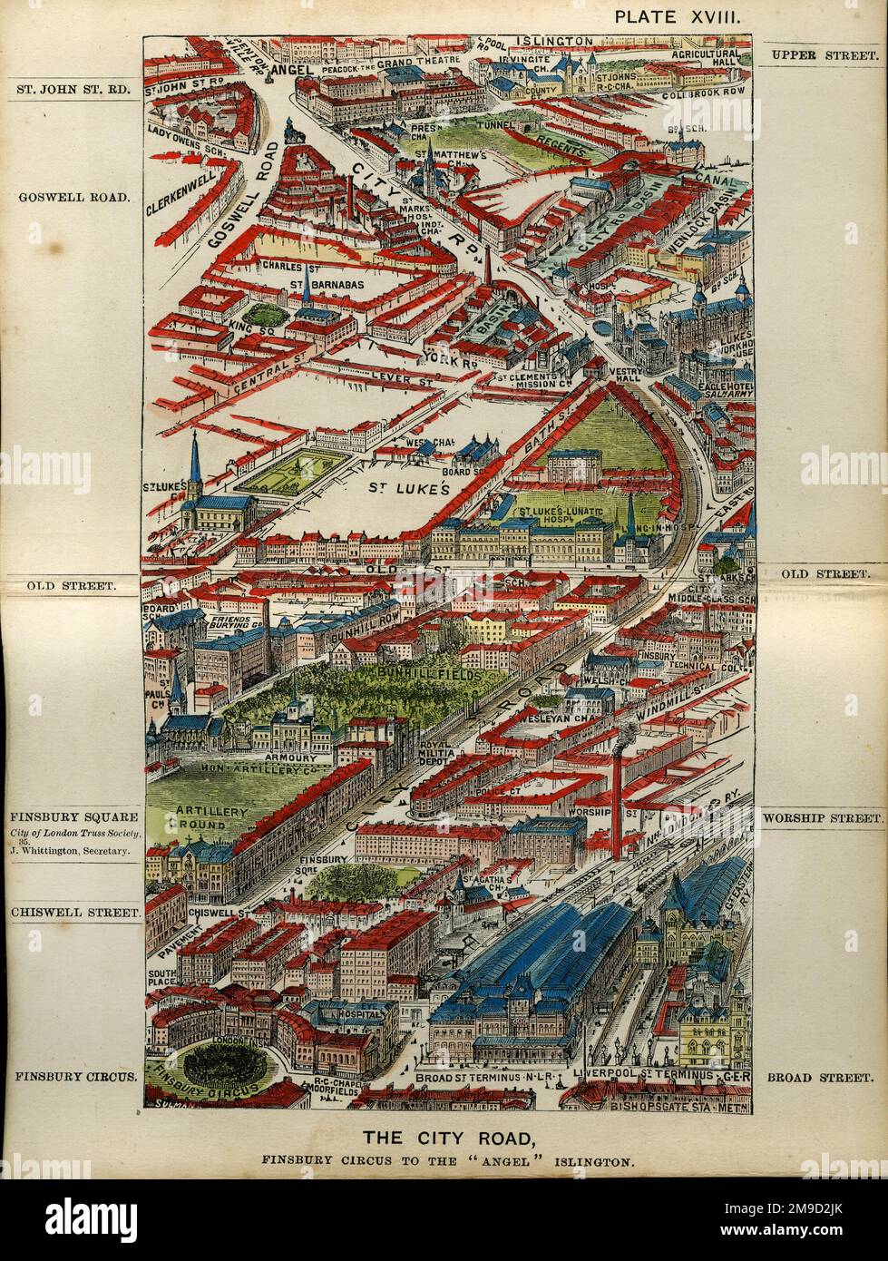 London Walks - City Road - Finsbury Circus, Angel Islington Stock Photo ...