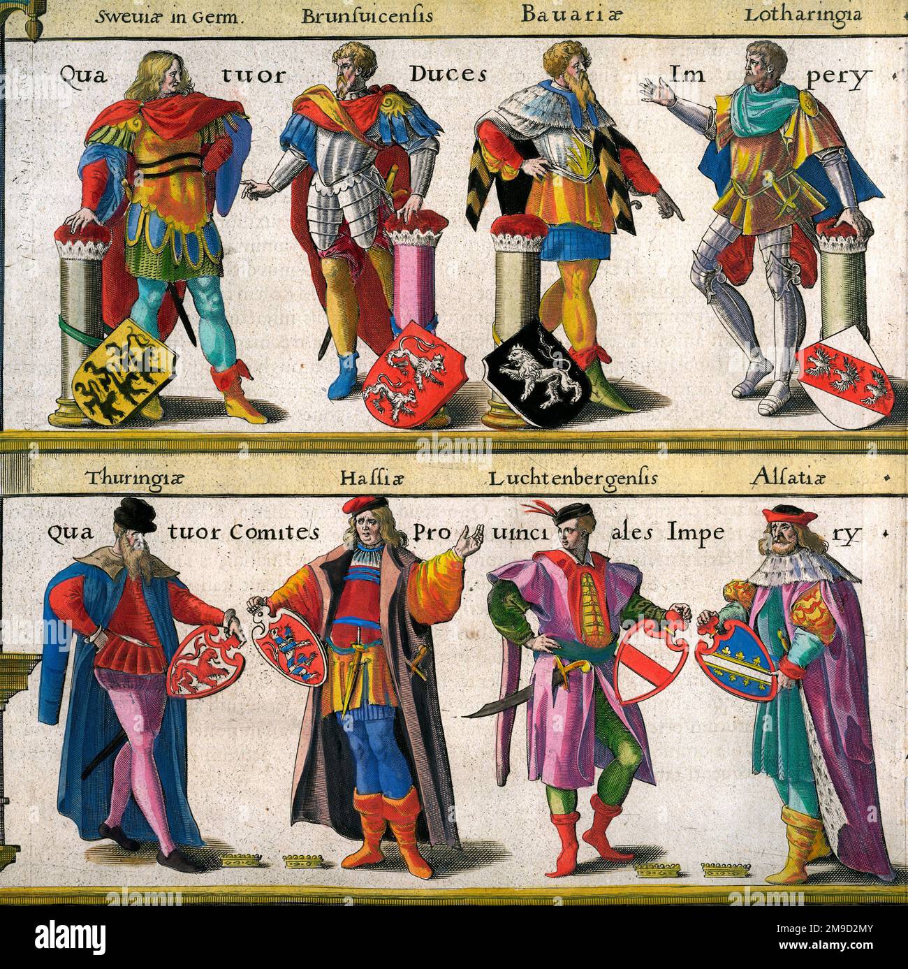 Heraldic Figures Of The German Cities Stock Photo - Alamy