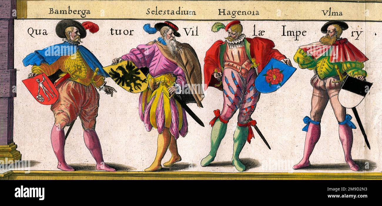 Heraldic Figures Of The German Cities Stock Photo - Alamy