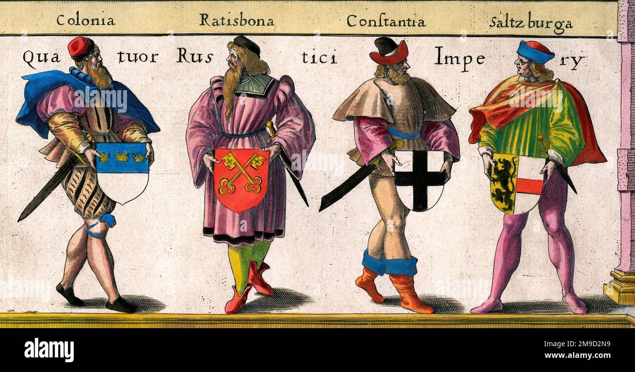 Heraldic Figures Of The German Cities Stock Photo - Alamy