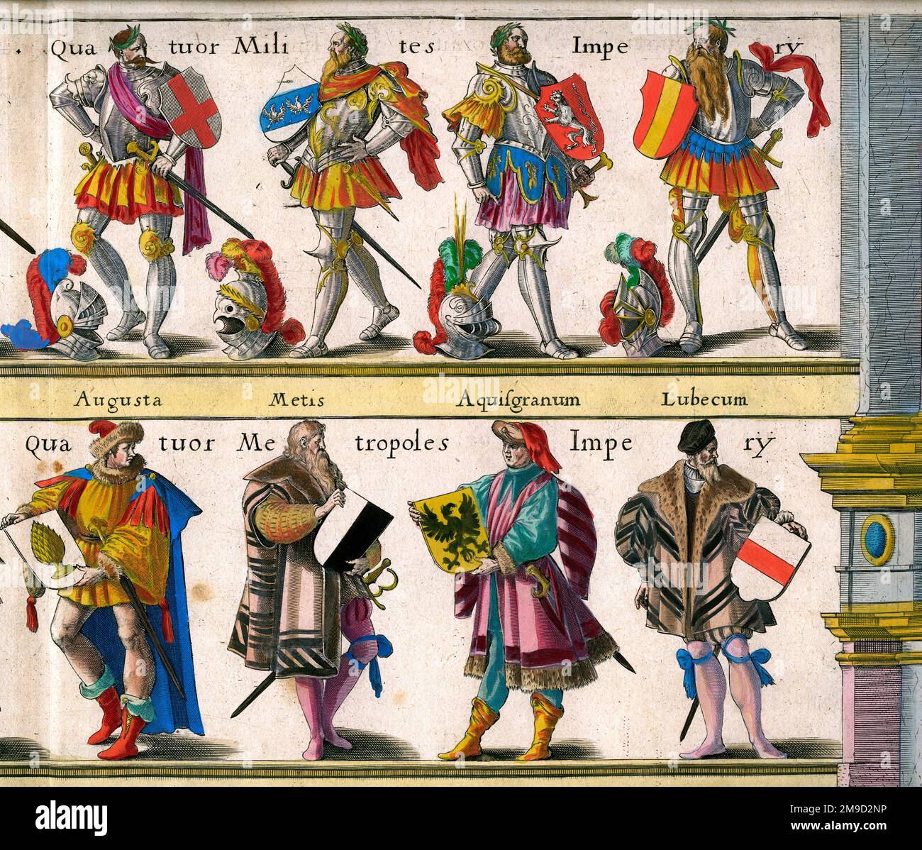 Heraldic Figures Of The German Cities Stock Photo - Alamy