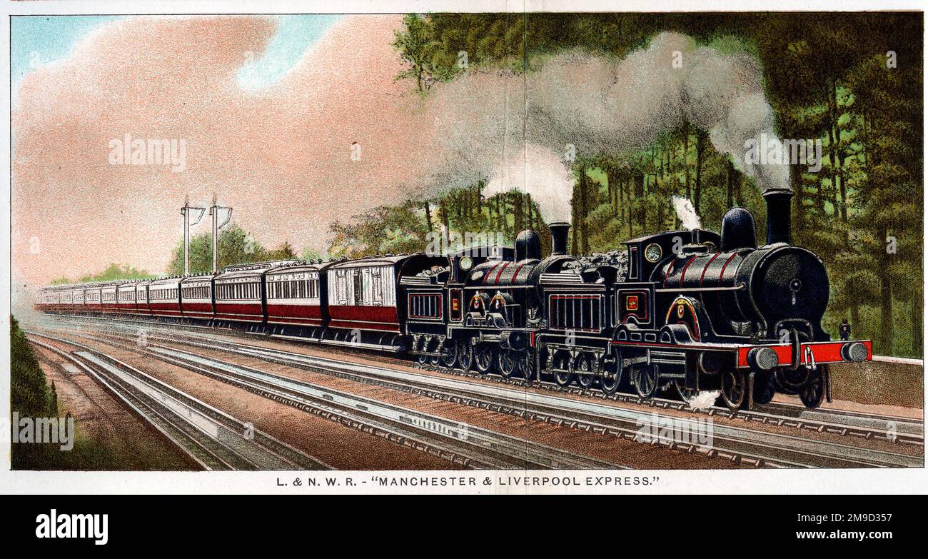 Train Engines - L&Nwr Manchester & Liverpool Express Stock Photo - Alamy
