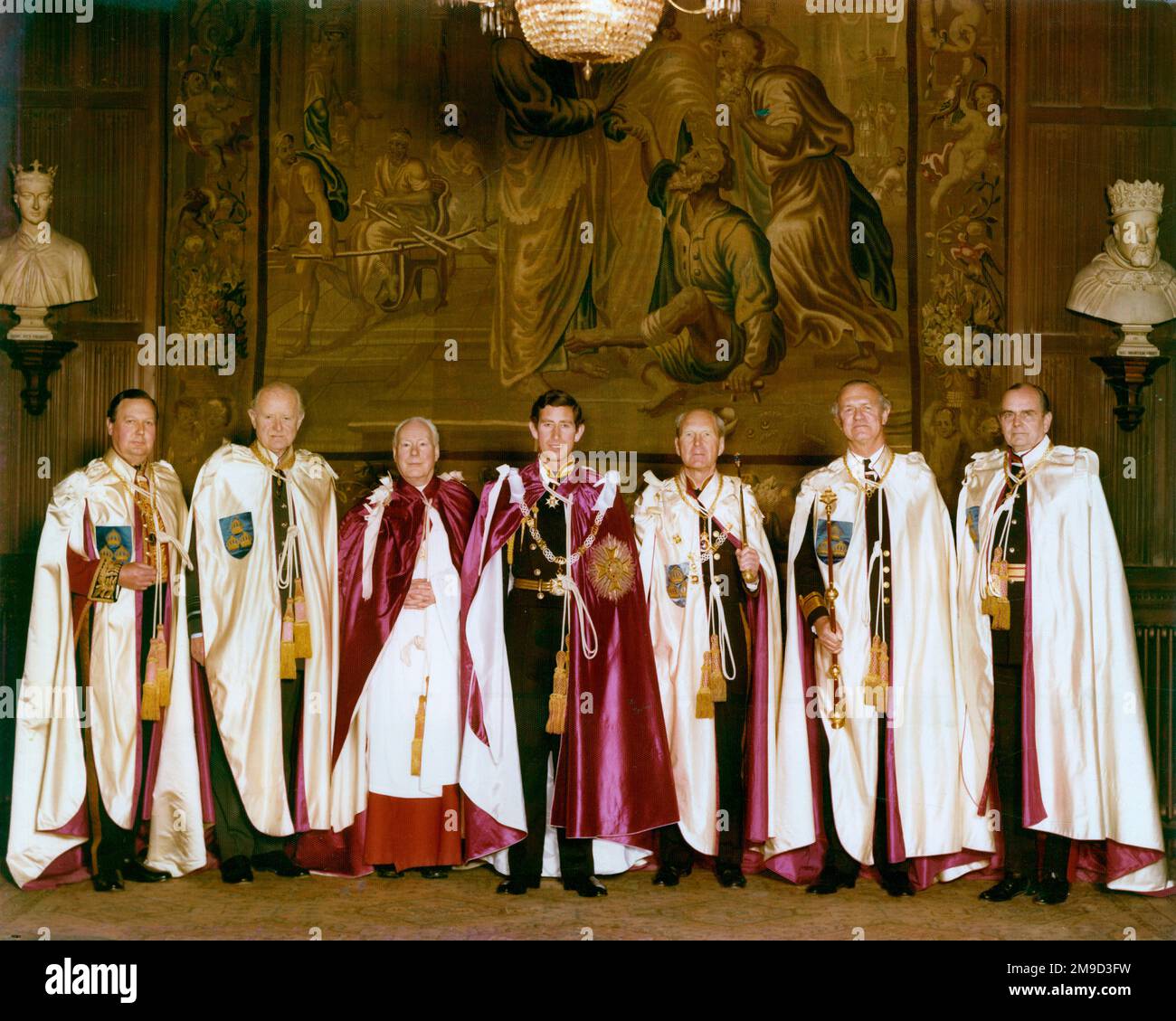 Prince Charles and others, in official robes worn for an Order of the ...
