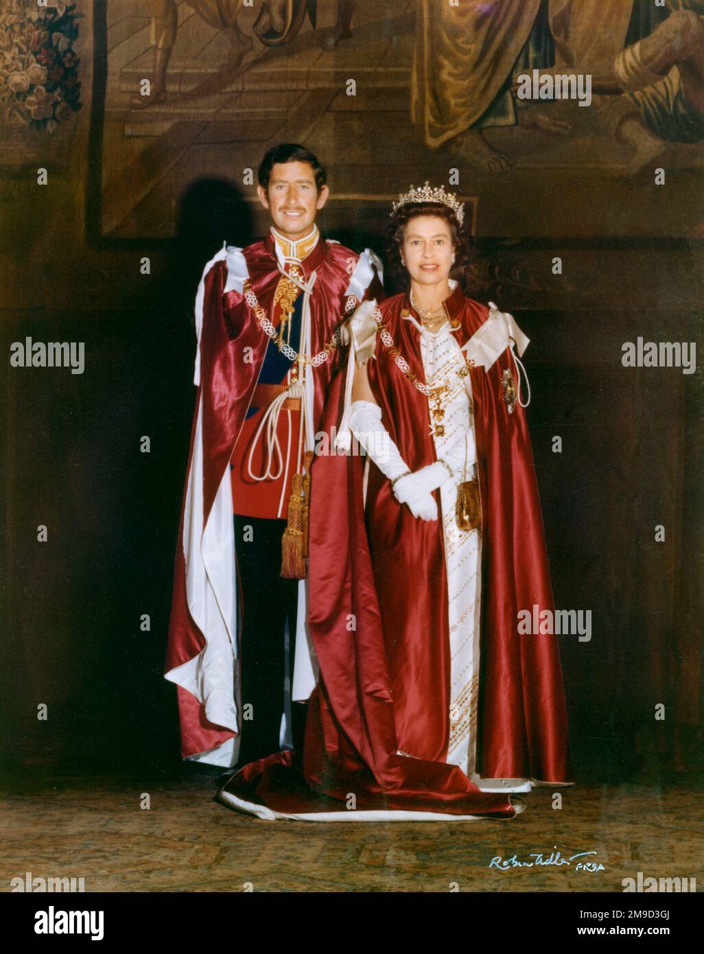 Prince charles queen elizabeth ii 1970s hi-res stock photography and ...