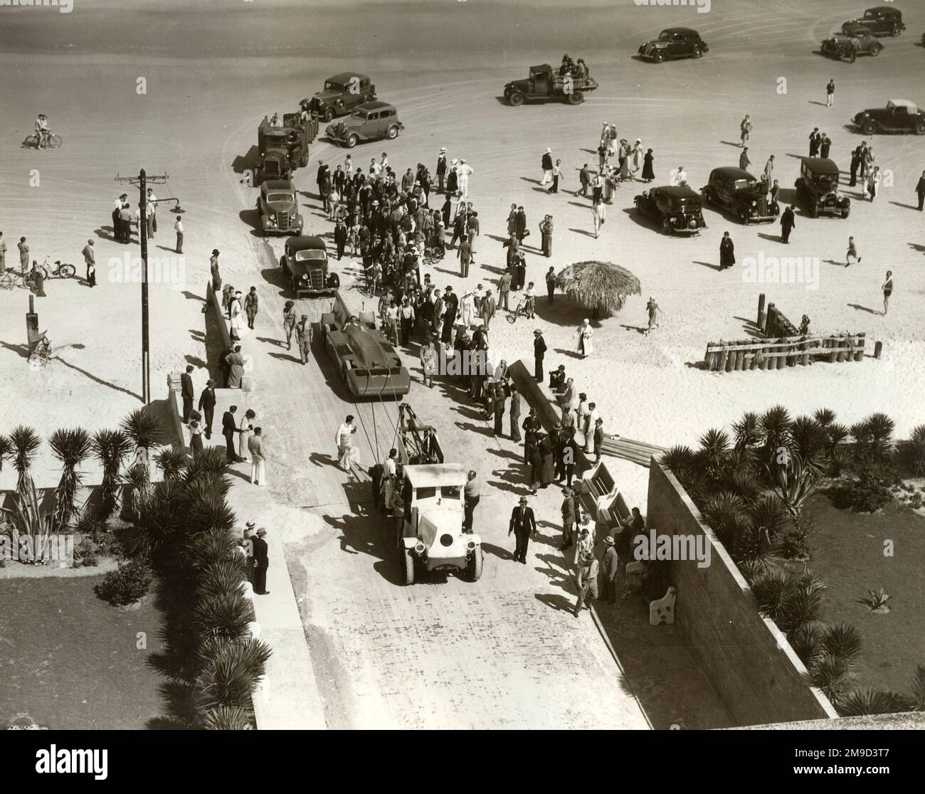 Malcolm Campbell - Blue Bird - Daytona Beach - High shot of Blue Bird ...