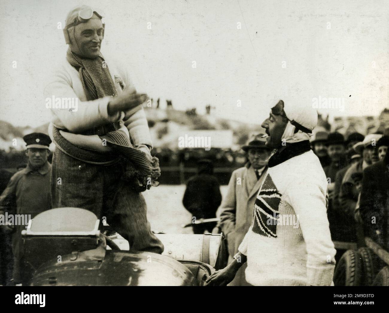 six-cyclinder Sunbeam after winning all races for Campbell (standing in ...