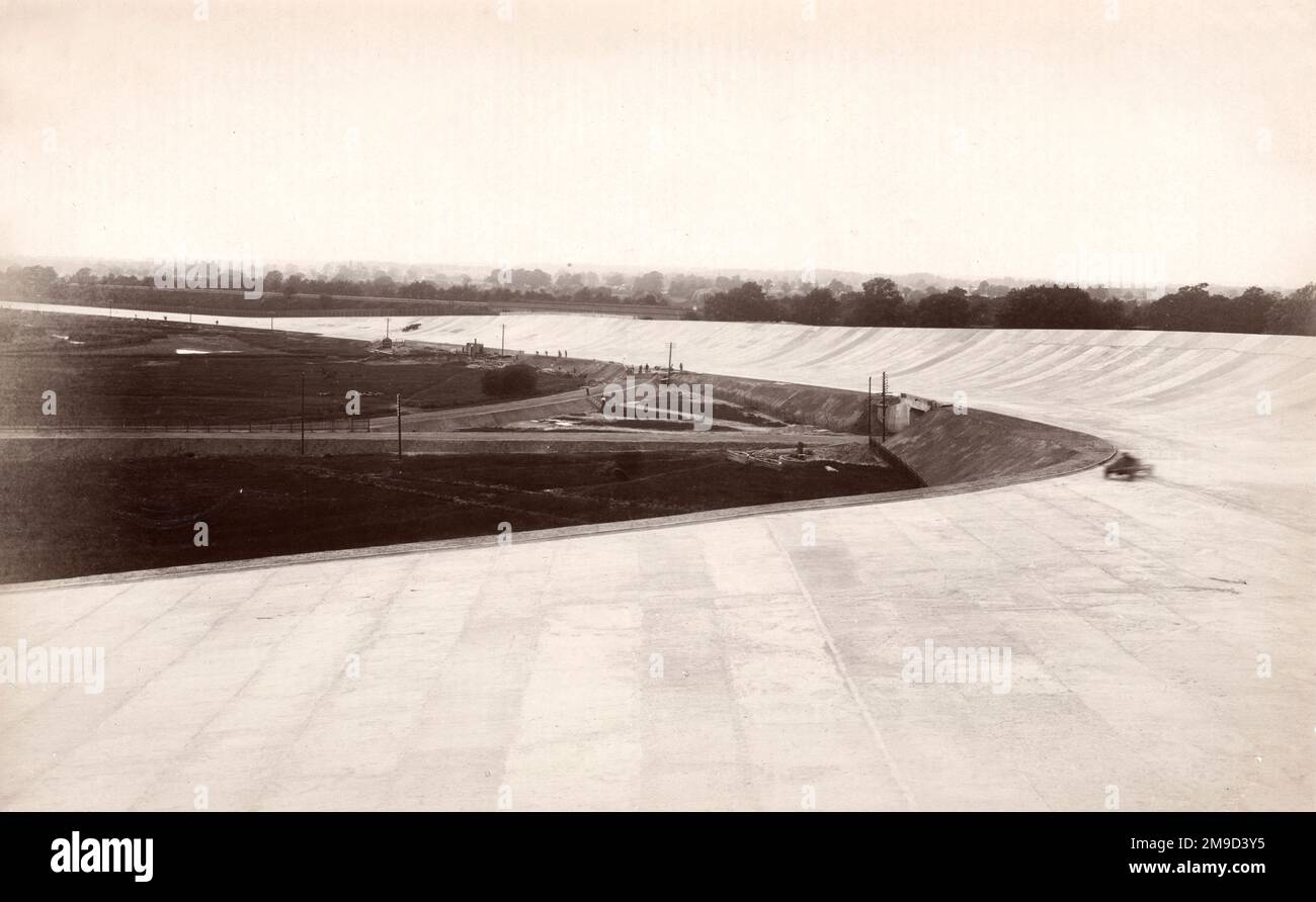 Brooklands Track - Banking viewed from the Footbridge Stock Photo - Alamy