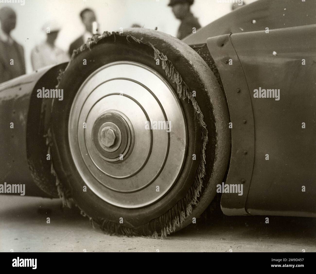 View of the hubcap and shredded tyre on Blue Bird Stock Photo - Alamy