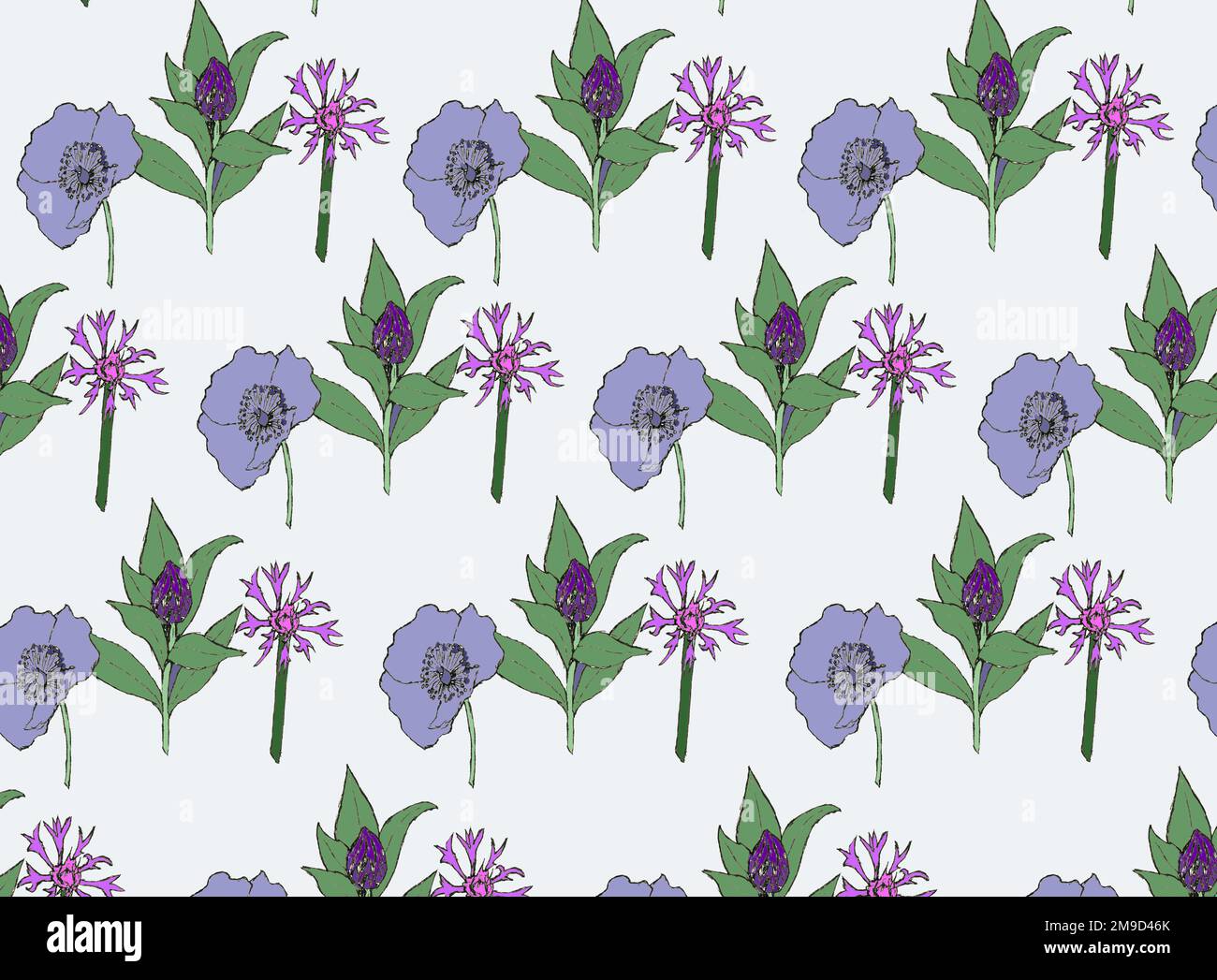 Pink and purple floral pattern Stock Photo - Alamy