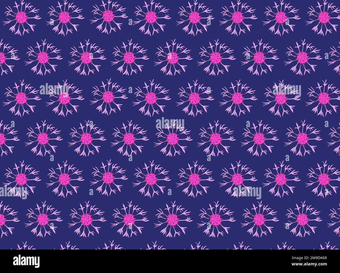 Repeating pattern of pink flowers hi-res stock photography and images - Alamy