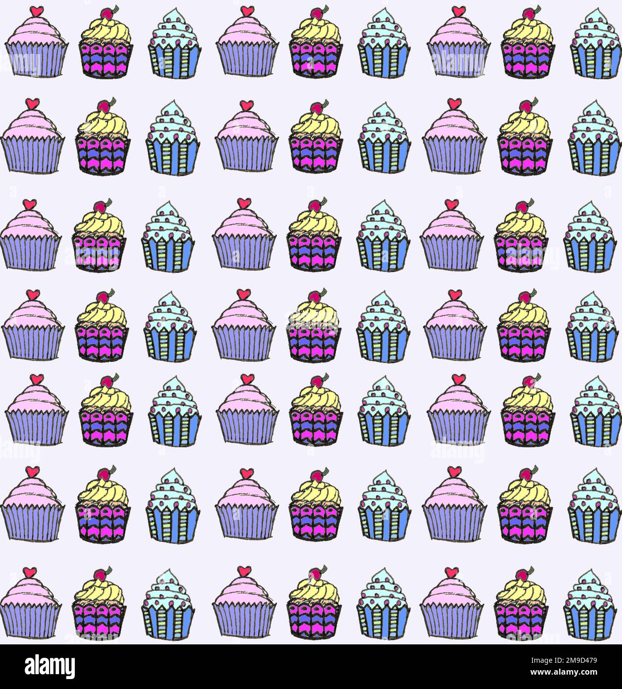 Cupcakes patterns hi-res stock photography and images - Alamy
