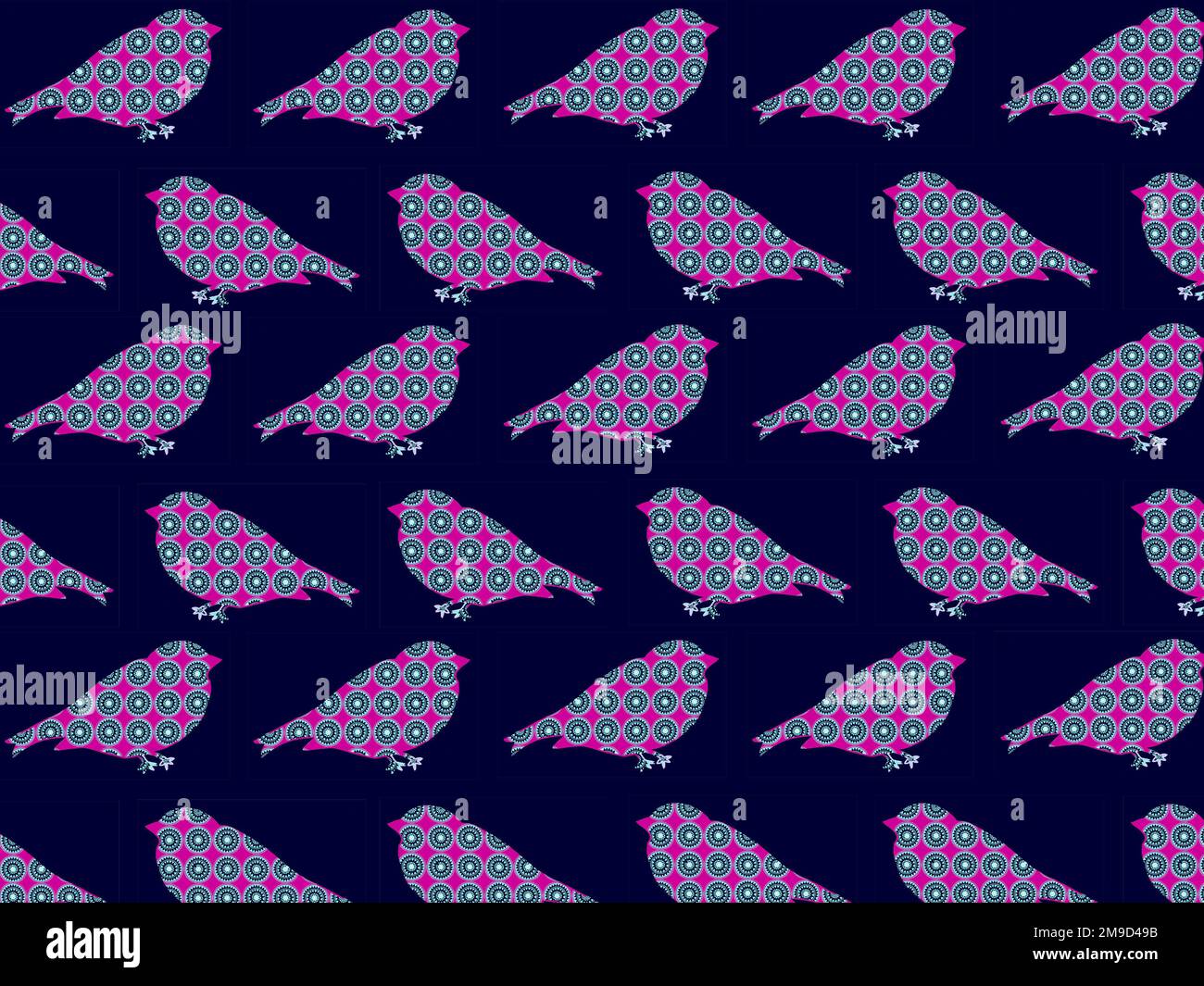 Decorative bird pattern Stock Photo - Alamy