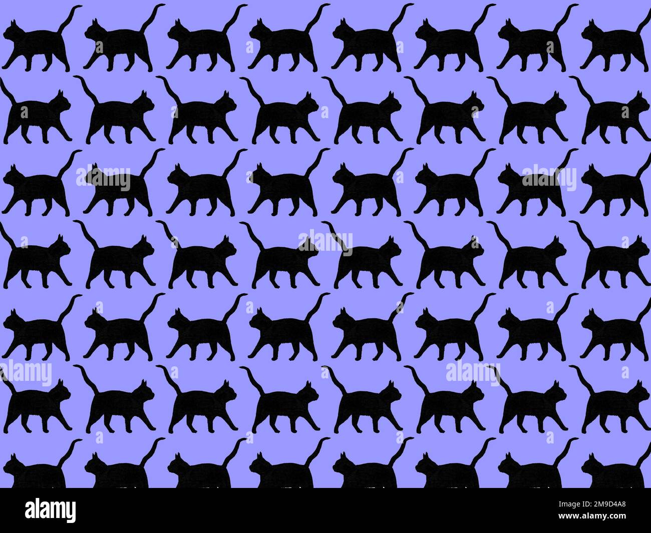 Black cat repeating pattern Stock Photo - Alamy