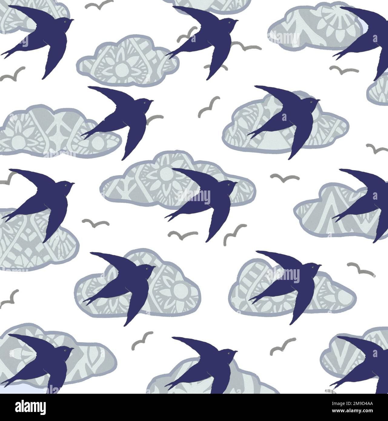 Flying birds pattern hi-res stock photography and images - Alamy