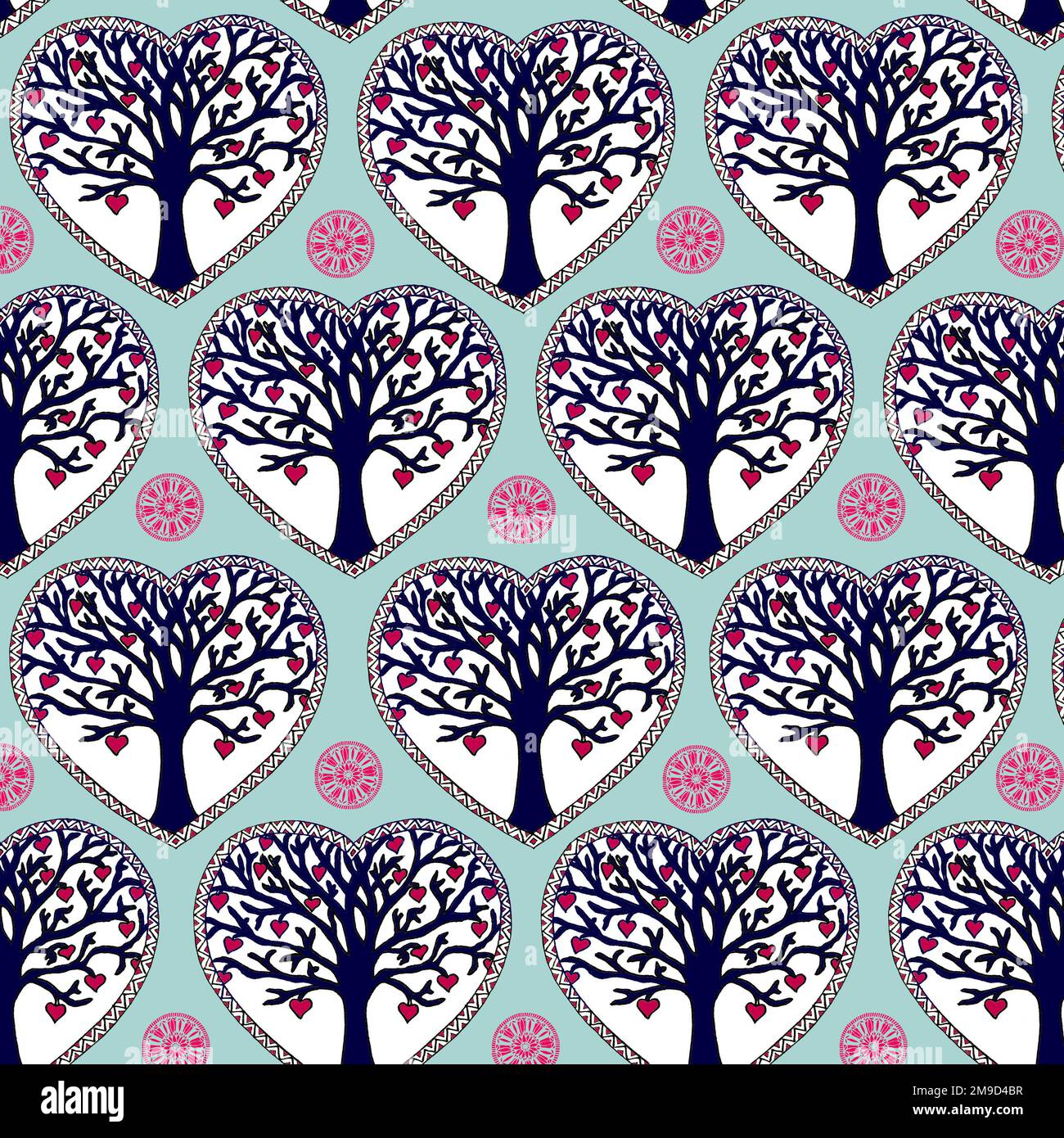 Repeating tree design hi-res stock photography and images - Alamy