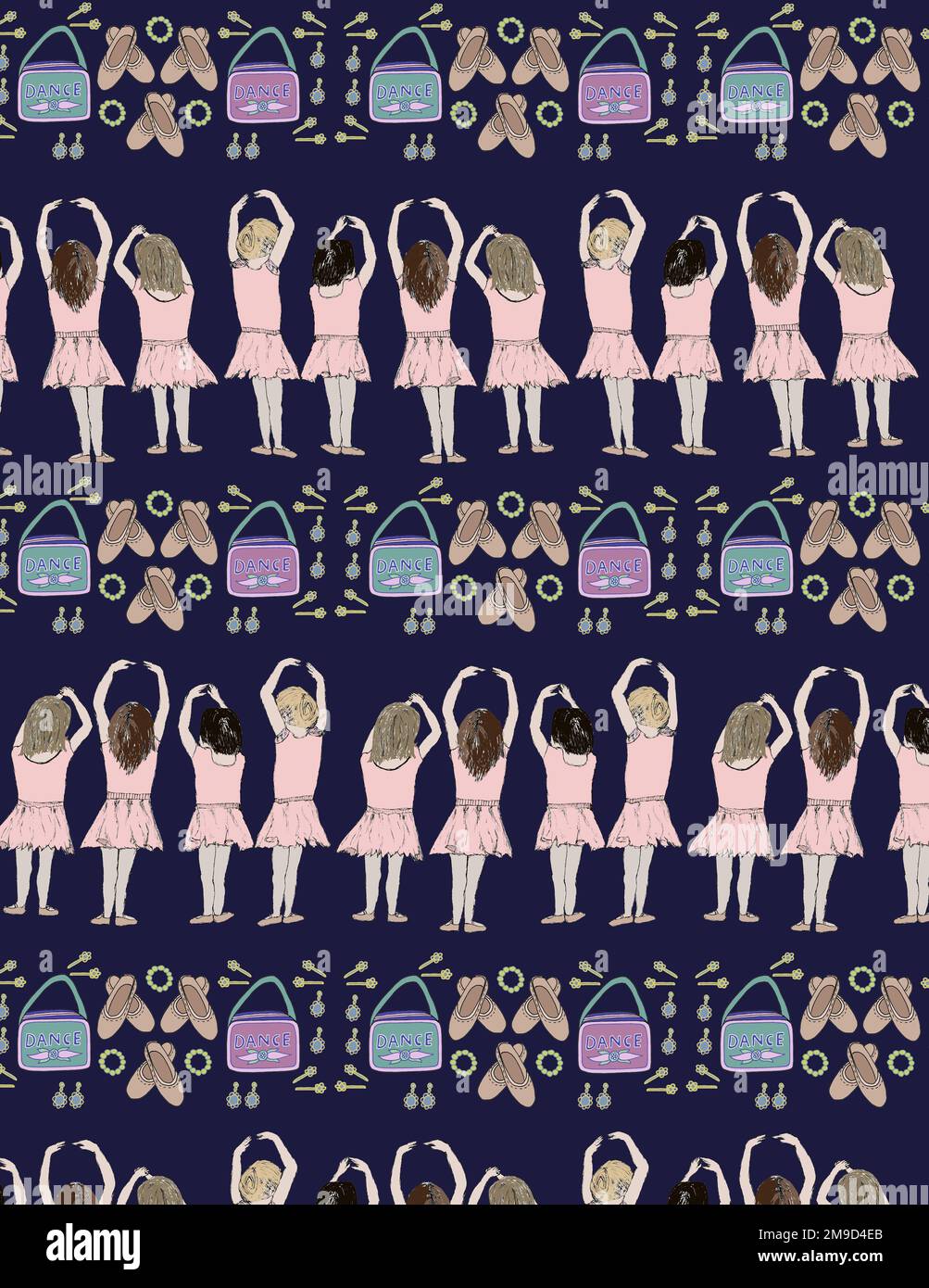Ballerinas repeating pattern design Stock Photo - Alamy