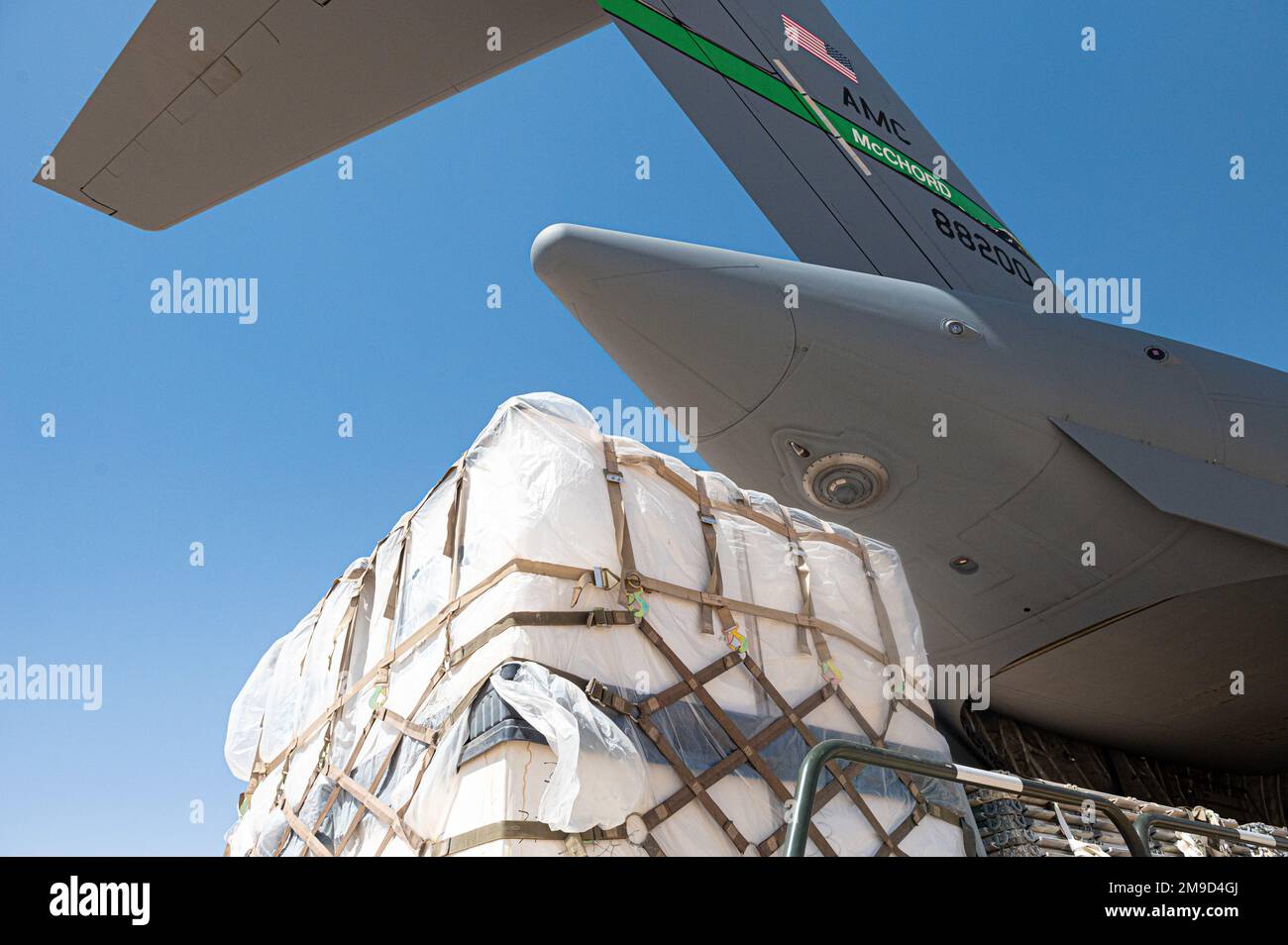 U.S. Airmen with the 378th Expeditionary Logistics Readiness Squadron’s ...